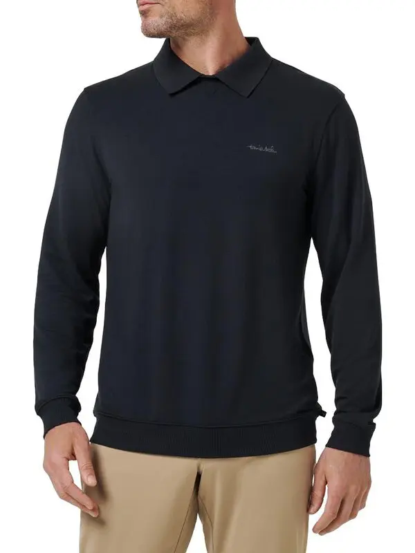 Travis Mathew Amenities Collared Sweatshirt - Black