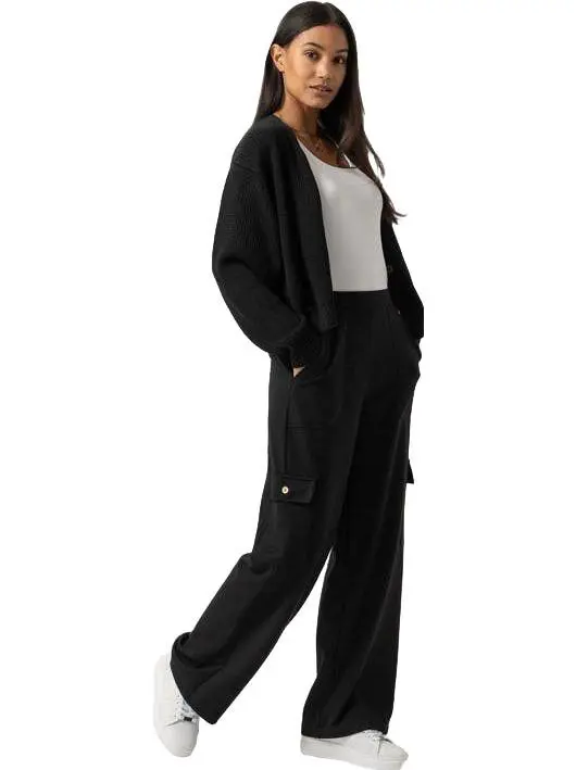 SAINT + SOFIA Cargo Chelsea Wide Leg Pant - Black