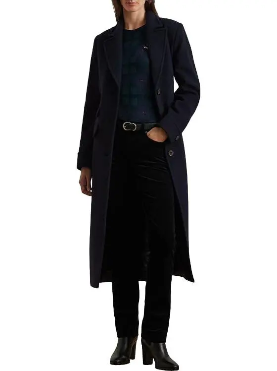 Ralph Lauren Wool And Cashmere-blend Reefer Coat - Regal Navy
