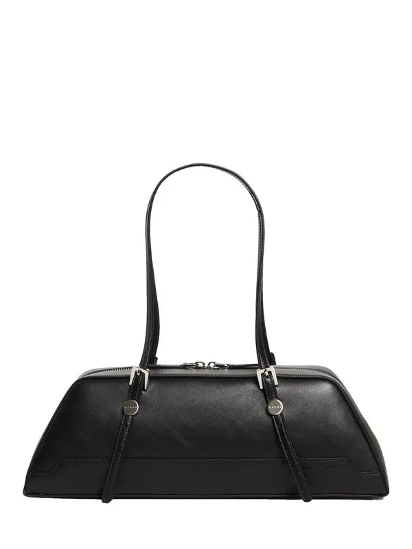 Marni East/west Duffle Leather Shoulder Bag - Black