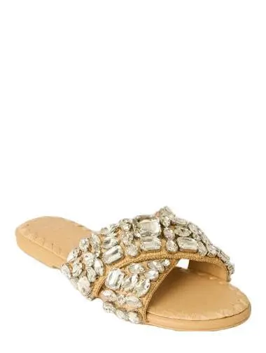 BTB LOS ANGELES Bijou Crystal Slides - Sand
