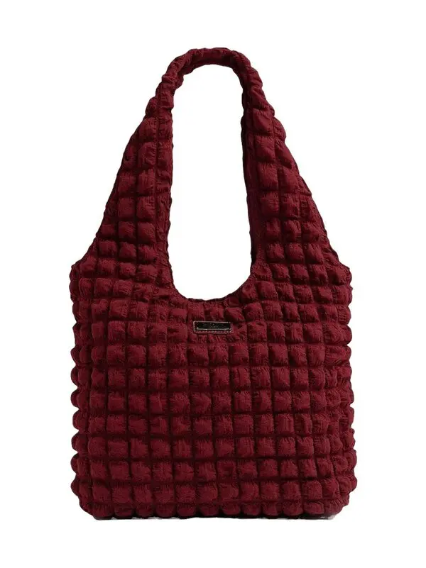 SAINT + SOFIA Soho Shoulder Tote Bag - Burgundy
