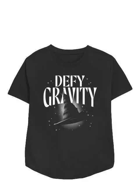 WICKED Defy Gravity Witch Hat Graphic Relaxed Fit T-shirt - Black
