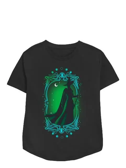 WICKED Elphaba Silhouette Frame Graphic Relaxed Fit T-shirt - Black