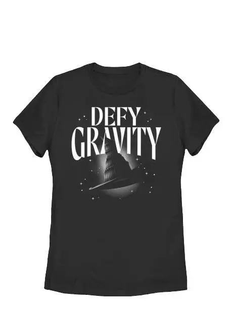 WICKED Defy Gravity Witch Hat Graphic T-shirt - Black