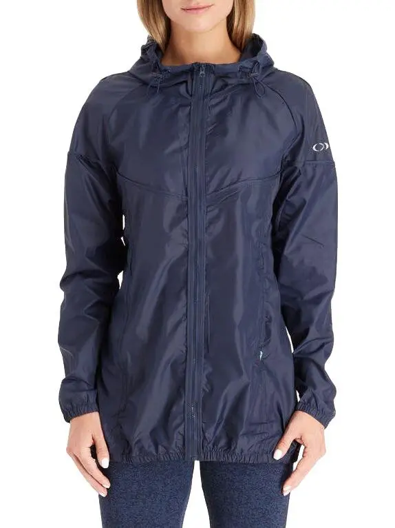 MODERN ETERNITY Waterproof 3-in-1 Maternity Windbreaker - Navy