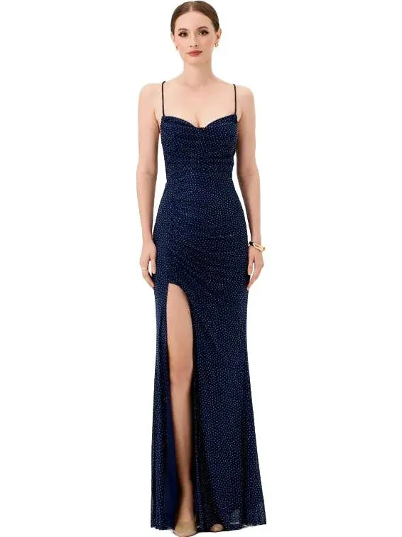 BARIANO Fenella Strappy Back Maxi Gown - Navy