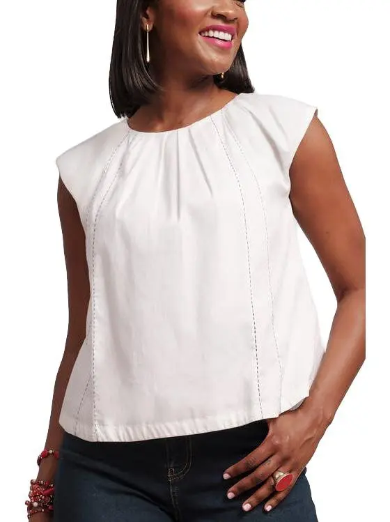 FRANCES VALENTINE Bailey Solid Top - White