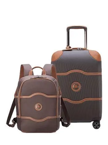DELSEY PARIS Luggage Set With Carry-on And Backpack - Chocolate Brown
