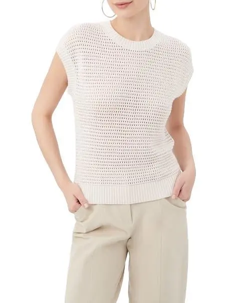 Trina Turk Yuri Open Knit Pullover - Sancerre