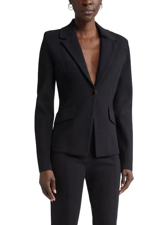 St. John Harper One-button Knit Jacket - Black