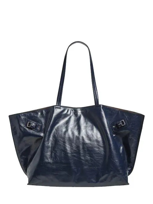 Proenza Schouler Crinkled Leather Tote - Navy