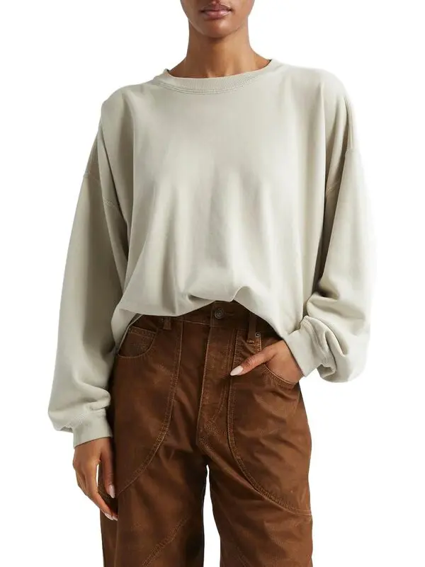 Isabel Marant Sauria Cotton Sweatshirt - Ecru