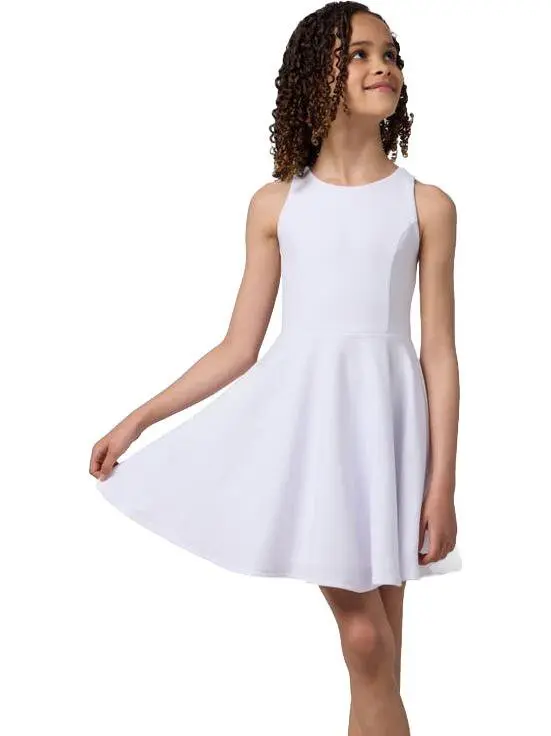 UN DEUX TROIS Textured Fit-and-flare Dress - White
