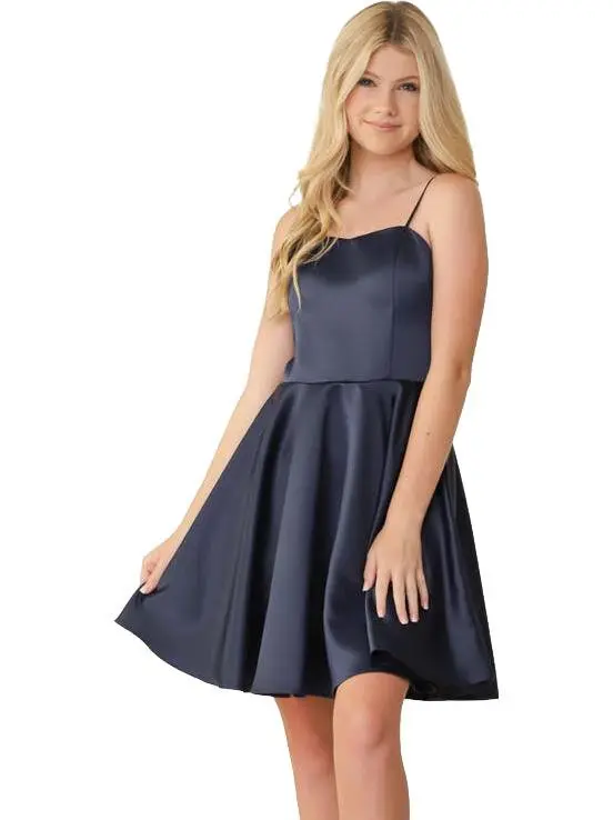 UN DEUX TROIS Fit And Flare Party Dress - Navy