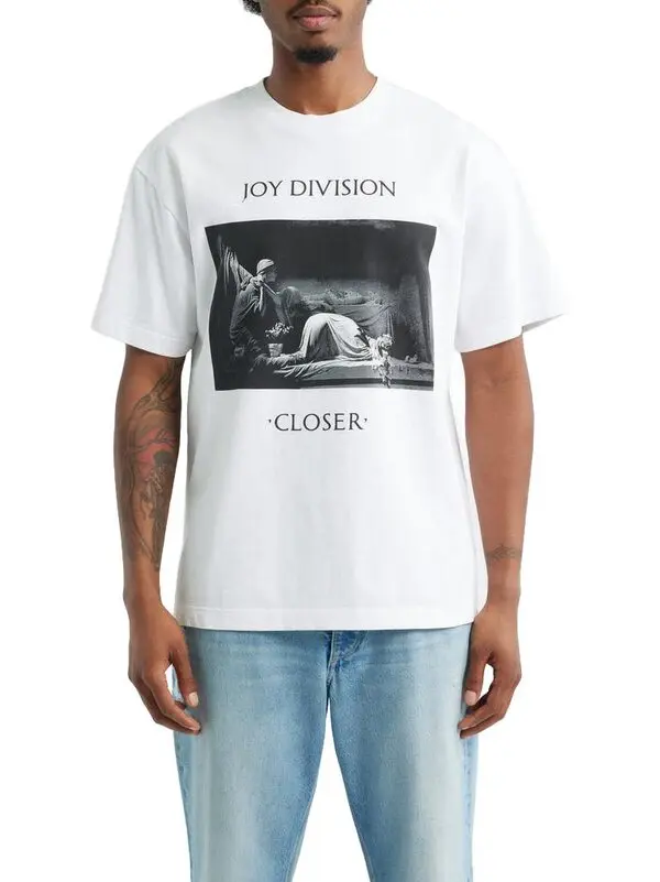 ID SUPPLY CO Joy Division 'closer' Graphic T-shirt - White