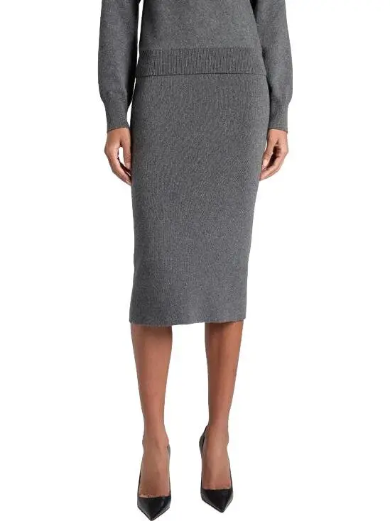 TOM FORD Pencil Skirt - Ig712 Dark Grey Melange