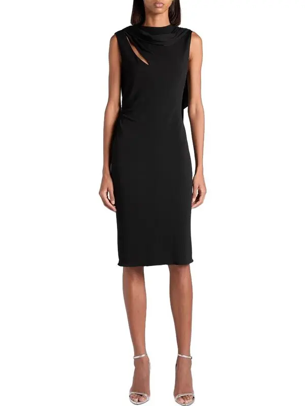 TOM FORD Cutout Shoulder Crepe Jersey Cocktail Dress - Lb999 Black