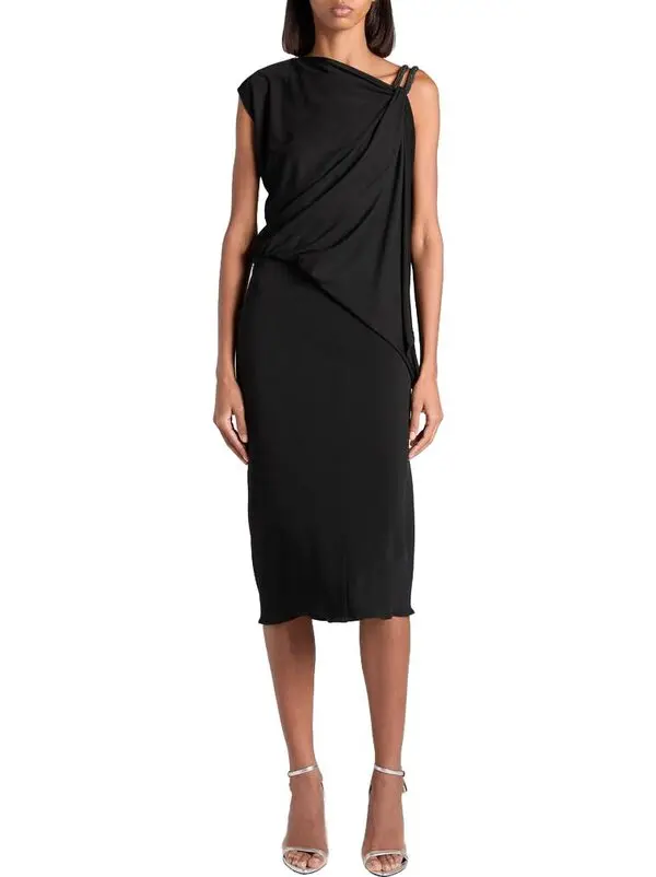 TOM FORD Crepe Jersey Cocktail Dress With Pavé Strap - Black