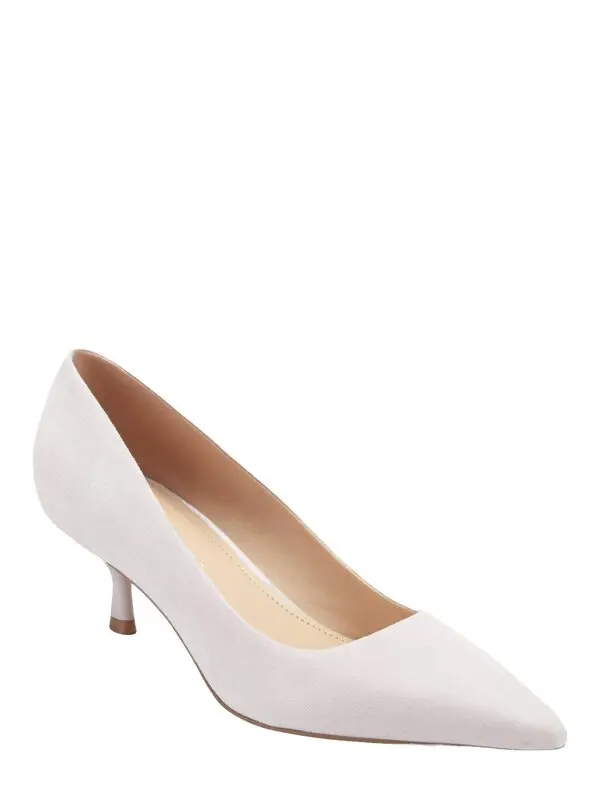 Marc Fisher Calynna Pointed Toe Kitten Heel Pumps - Light Purple