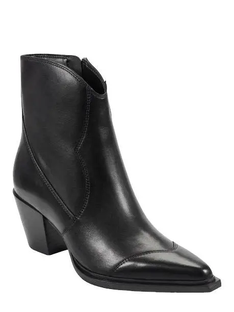 Marc Fisher Pointed Cap Toe Bootie - Black
