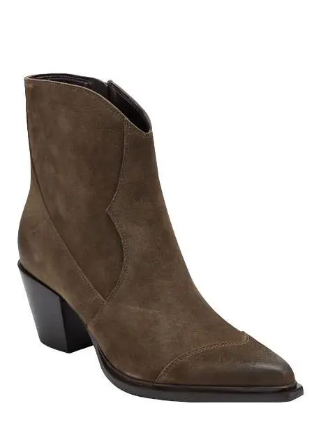 Marc Fisher Pointed Cap Toe Bootie - Dark Green