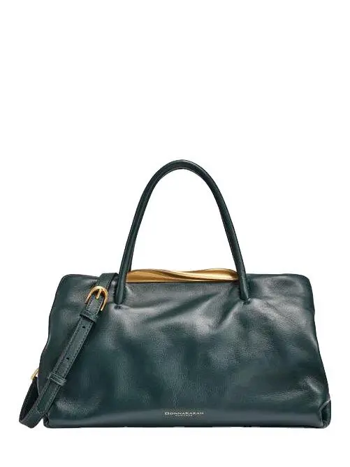 Donna Karan New York Poplin Small Satchel - Dark Forest