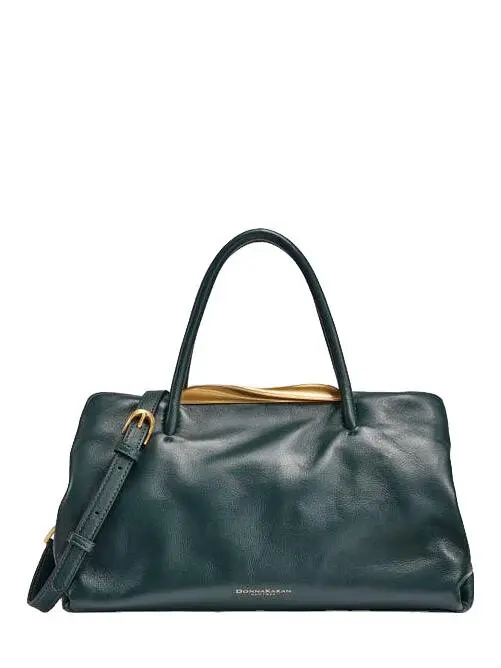 Donna Karan New York Poplin Small Satchel - Dark Forest