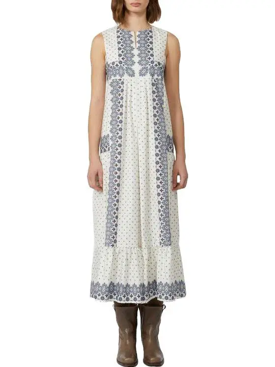 Max Mara Manila Mixed Print Cotton Dress - Ivory