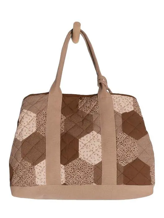 Free People Pippa Patchwork Cotton Tote - Neutral Mix