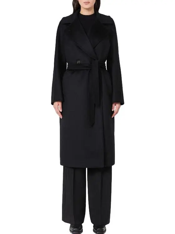 Max Mara Resina Double-breasted Wool Coat - Black