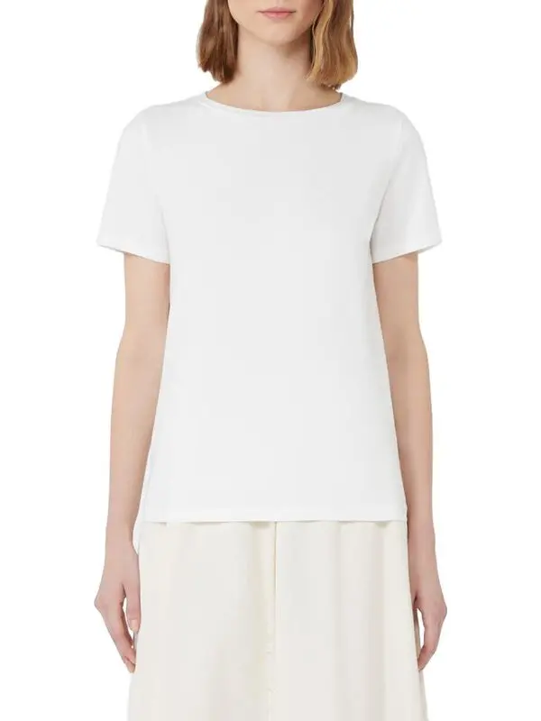 Max Mara Crewneck Jersey T-shirt - White
