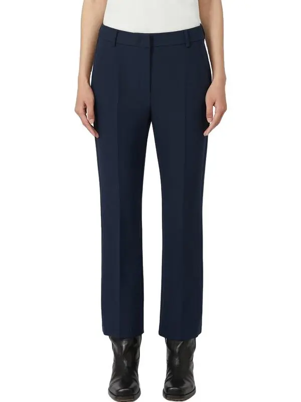 Max Mara Freda High-waist Straight Leg Pants - Navy