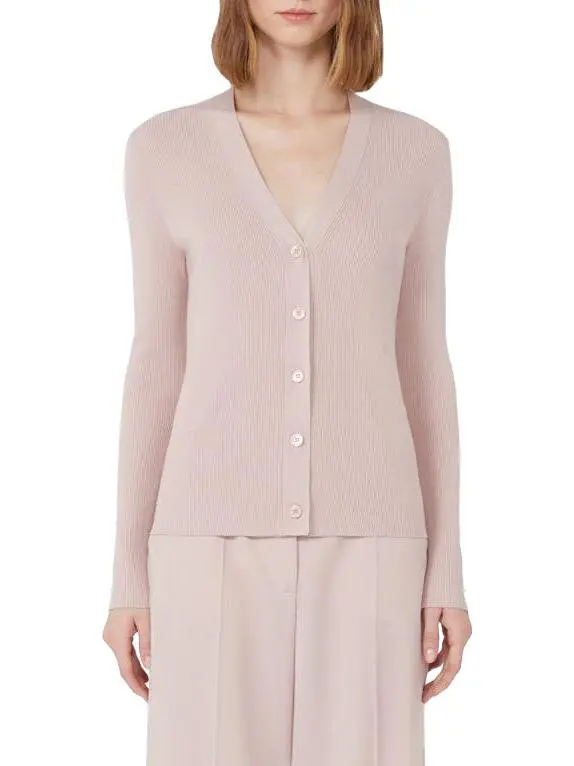Max Mara Gabriel Rib Cardigan - Powder