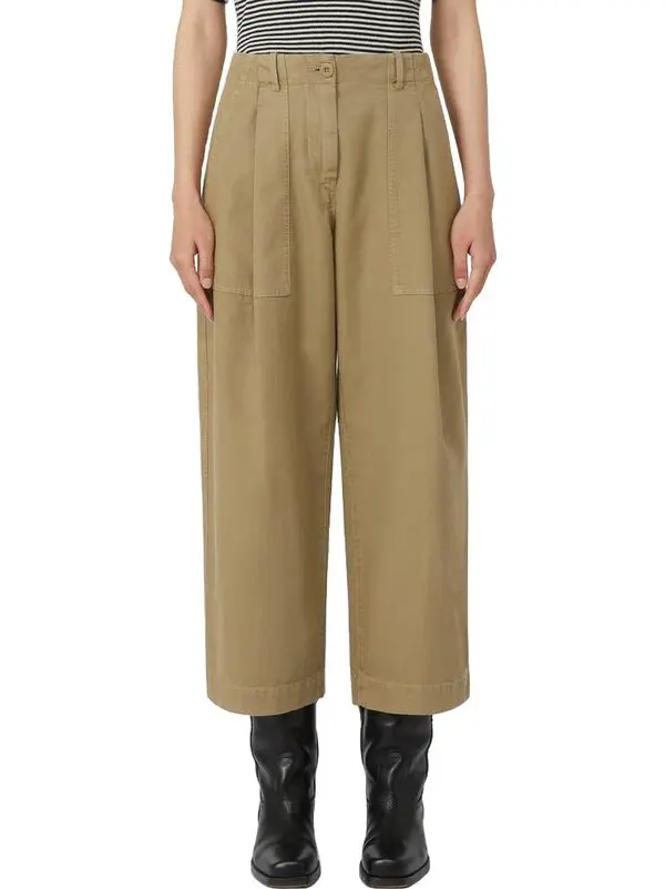 Max Mara Vista Crop Wide Leg Pants - Desert