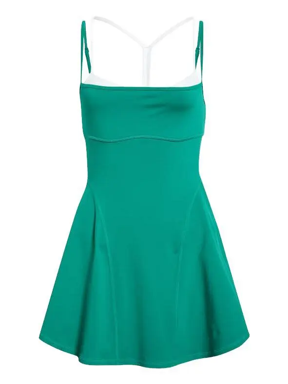 Free People Baseline Tennis Dress - Green Glow Combo