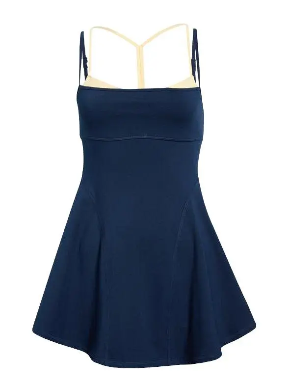 Free People Baseline Tennis Dress - Midnight Navy Combo