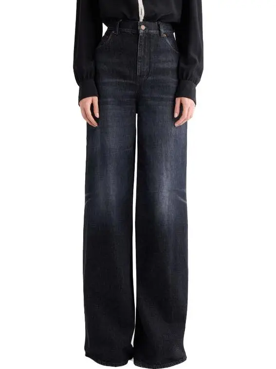 Chloé High-waist Wide-leg Jeans - Onyx Black