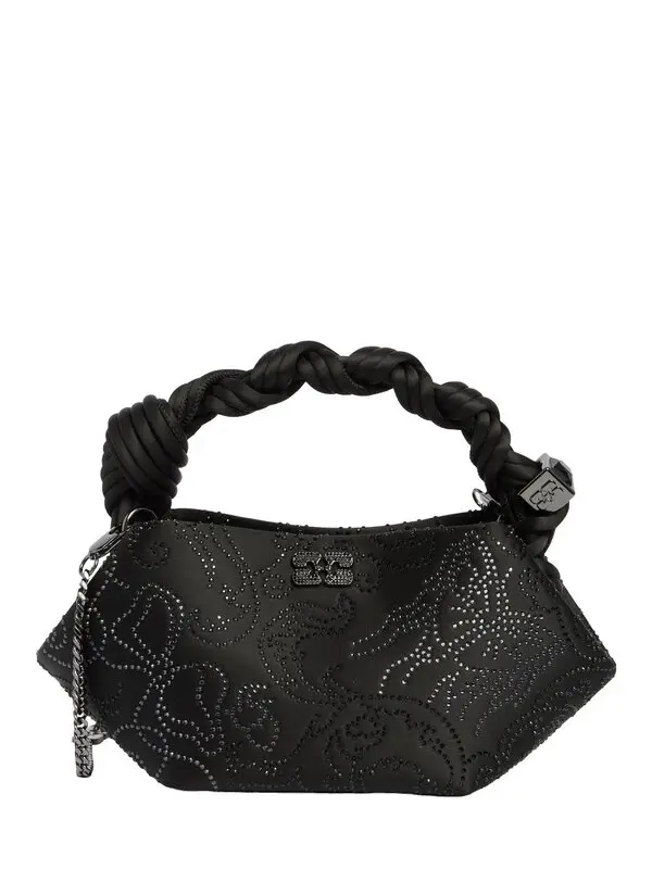 GANNI Mini Bou Sequin Crossbody Bag - Black