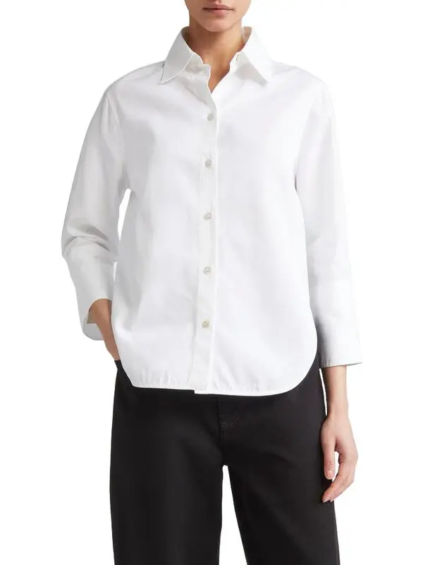 FFORME Nico Petite Button-up Shirt - White