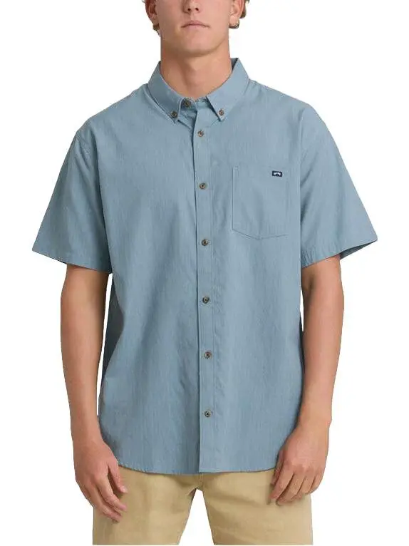 BILLABONG All Day Short Sleeve Button-down Shirt - Oceana