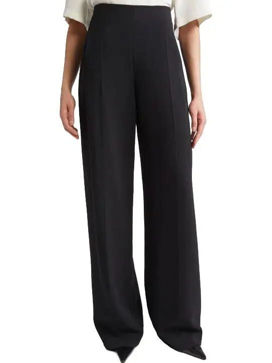 FFORME Fara Bonded Crepe Straight Leg Pants - Black