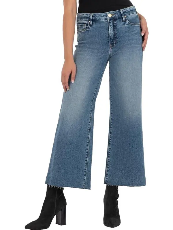 Kut From The Kloth Meg Raw Hem Ankle Wide Leg Jeans - Toughness
