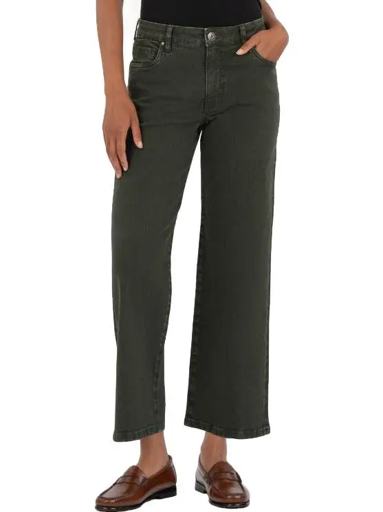 Kut From The Kloth High Waist Ankle Wide Leg Jeans - Sherwood Forest