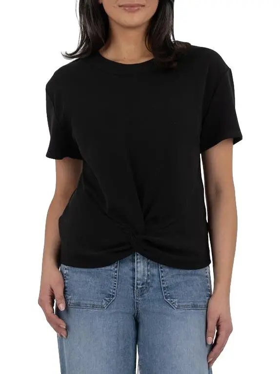 Kut From The Kloth Twist-front T-shirt - Black Jm