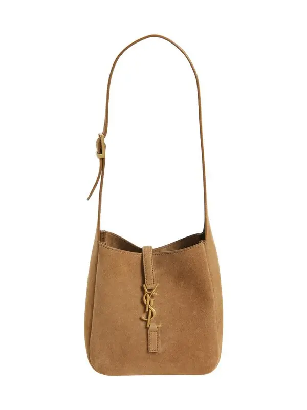 Saint Laurent Mini Le 5 À 7 Suede Shoulder Bag - Golden Leaf
