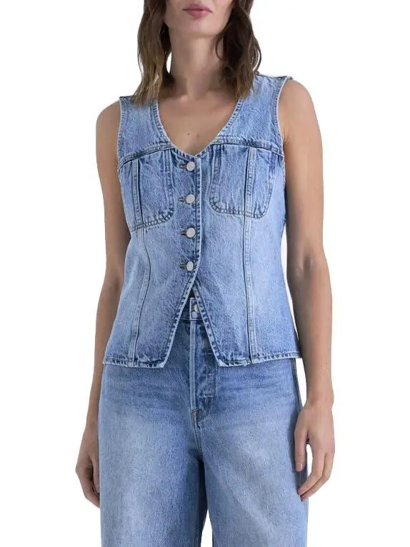 PISTOLA Gia Fitted Denim Vest - Hazy