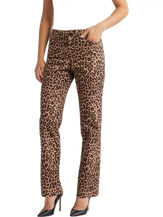 Anne Klein Leopard Print Bootcut Trousers - Anne Black Multi