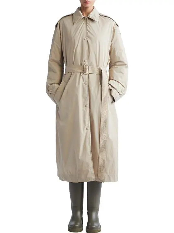Moncler Yevre Down Trench Coat - Woodsmoke