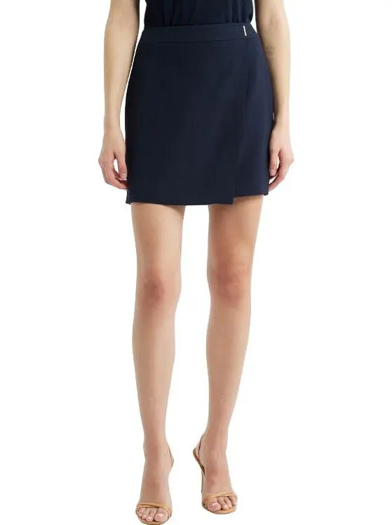 BOSS Wrap Front Mini Skirt - Sky Captain